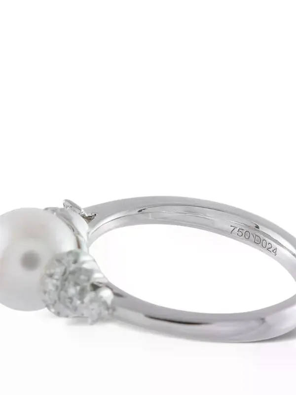 ASSAEL 18k White Gold Pearl And Diamond Ring