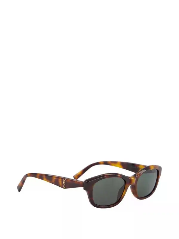 Saint Laurent Tortoiseshell Pattern Full Rim Sunglasses - Brown