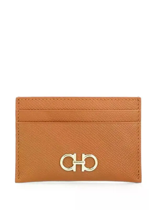 FERRAGAMO Gancini Credit Card Holder - Brown