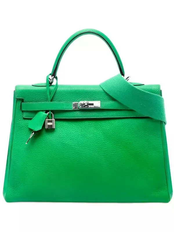 Hermès 2023 Clemence Kelly Ii Retourne 35 Satchel - Green