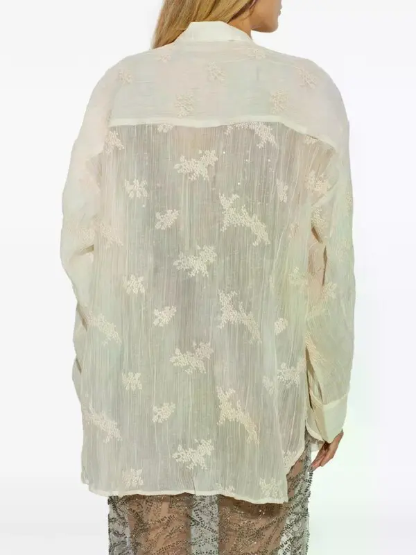 Munthe Fortunato Embroidered Sheer Shirt