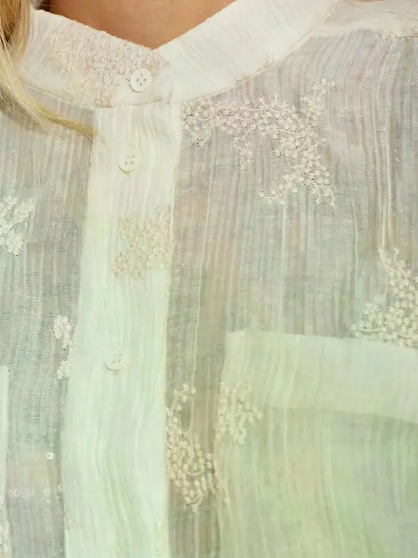 Munthe Fortunato Embroidered Sheer Shirt