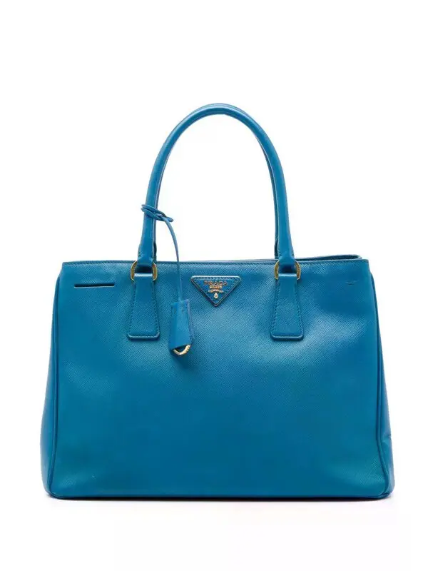 Prada Saffiano Lux Galleria Satchel - Blue