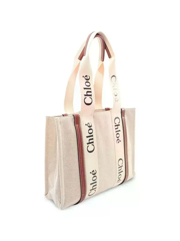 Chloé 2010s Medium Woody Tote Bag - Neutrals