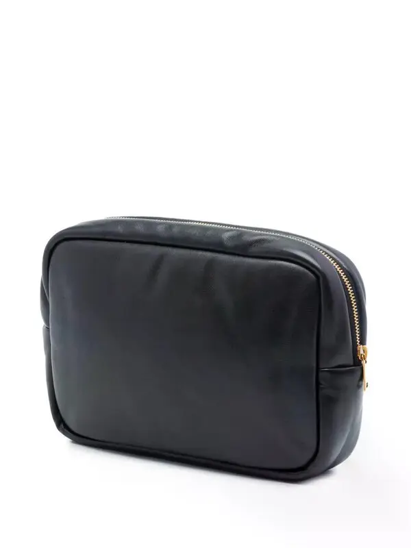 Saint Laurent Padded Lambskin Monogram Cosmetic Pouch
