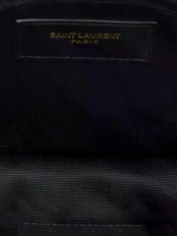 Saint Laurent Padded Lambskin Monogram Cosmetic Pouch