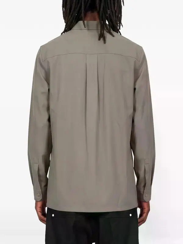 Rick Owens Asymmetric-front Long-sleeve Shirt