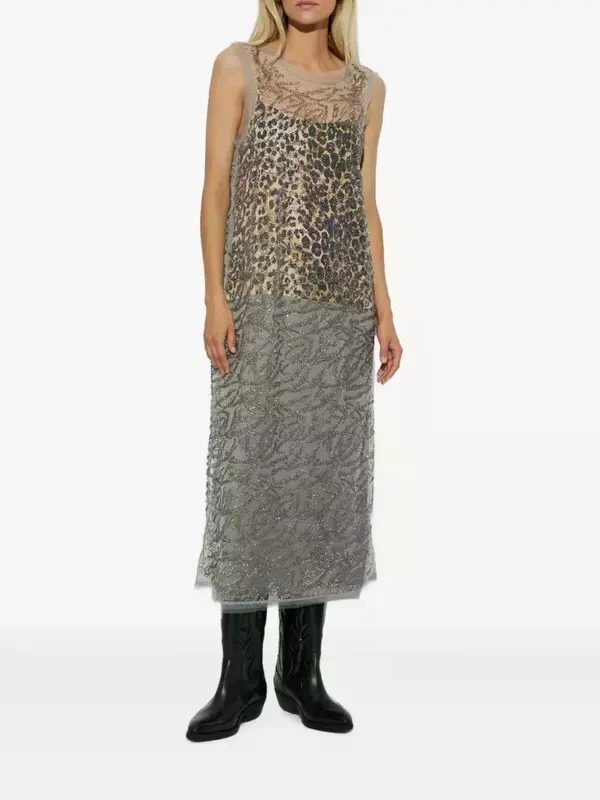 Munthe Varika Sequin-embellished Mesh Midi Dress