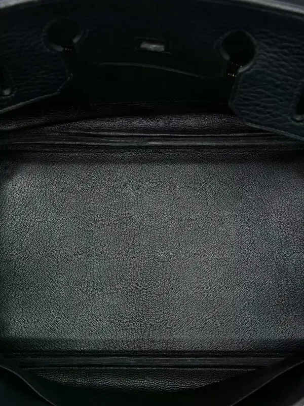 Hermès 35 Cm Clemence Birkin "retourne" Handbag - Black