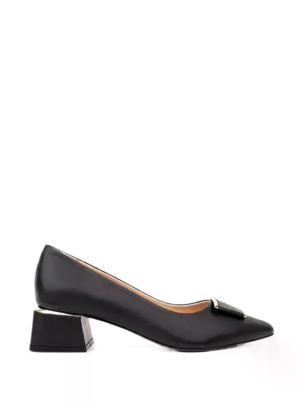 SERGIO MORETTI FIRENZE Buckle Detail Block Heel Pumps - Black