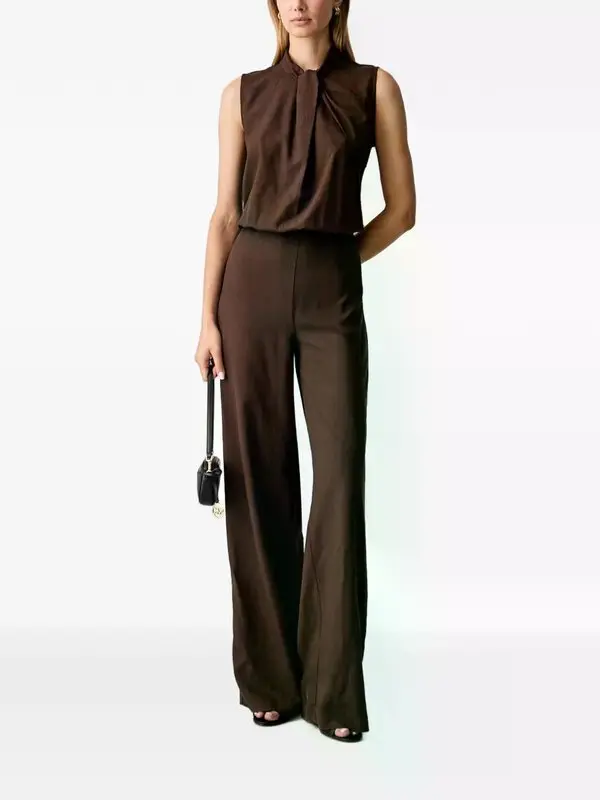 VICOLO Tie-neck Wide-leg Jumpsuit