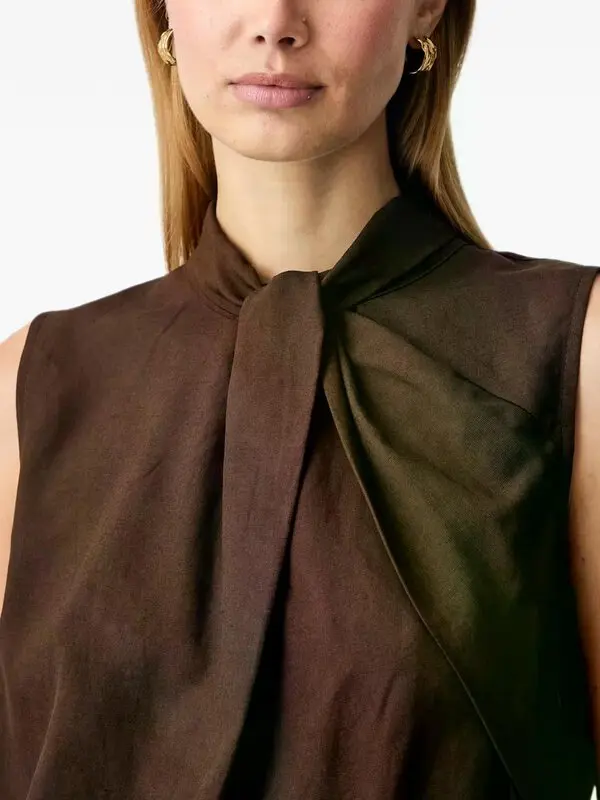 VICOLO Tie-neck Wide-leg Jumpsuit