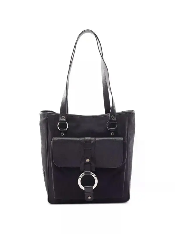BVLGARI 2000s Logomania Tote Bag - Black