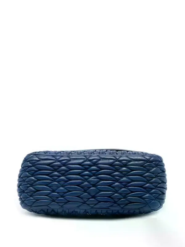 Miu Miu Matelassé Nappa Crystal Frame Flap Satchel