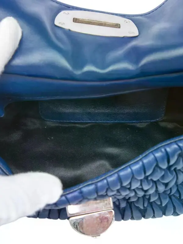 Miu Miu Matelassé Nappa Crystal Frame Flap Satchel