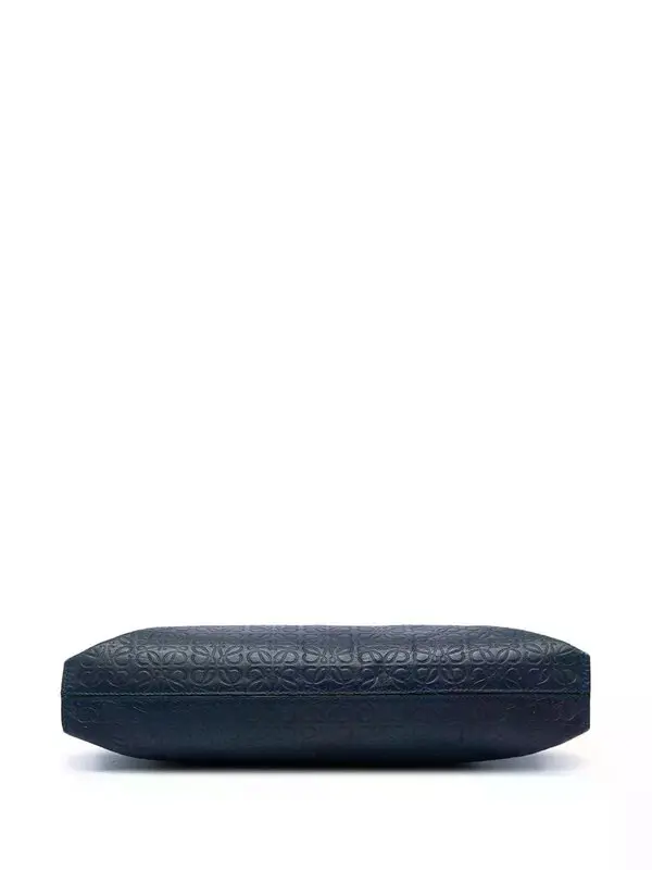 Loewe 2014 Embossed Anagram Leather Repeat T Clutch Bag