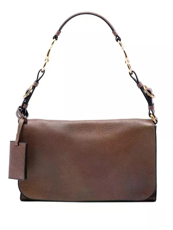 Gucci 2016-2026 Grained Calfskin Harness Shoulder Bag - Brown