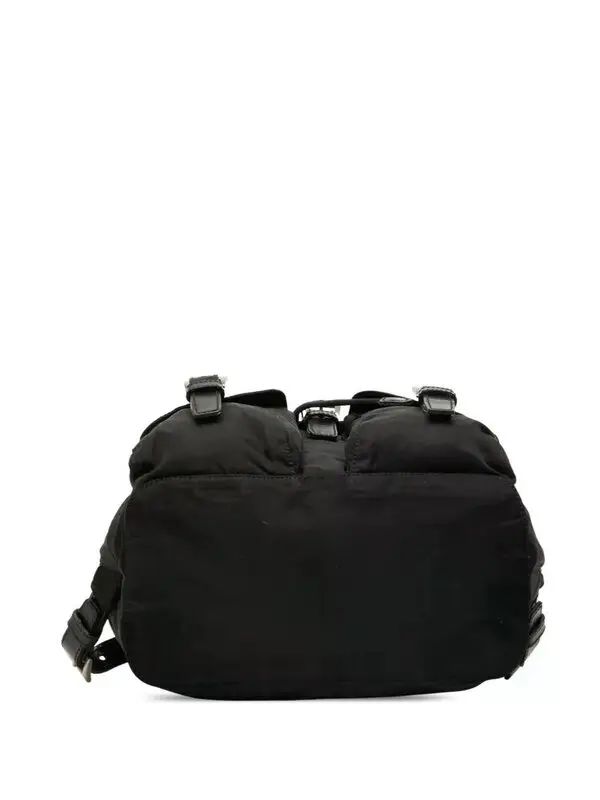 Prada Nylon Tessuto Backpack With Leather Trim