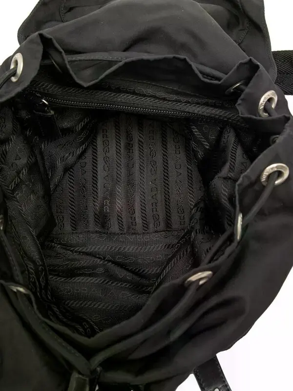 Prada Nylon Tessuto Backpack With Leather Trim