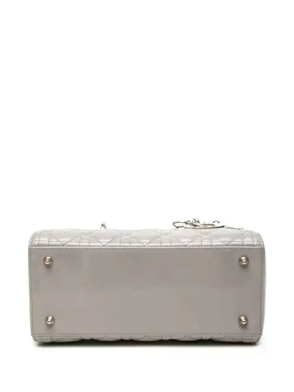 Dior Patent Cannage Lady Satchel - Grey