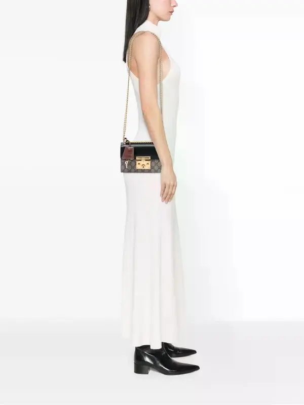 Gucci 2016-2026 Small Gg Supreme Padlock Crossbody Bag - Neutrals