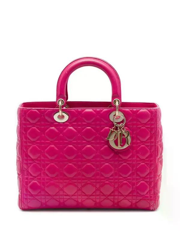 Dior Lambskin Cannage Lady Satchel - Pink