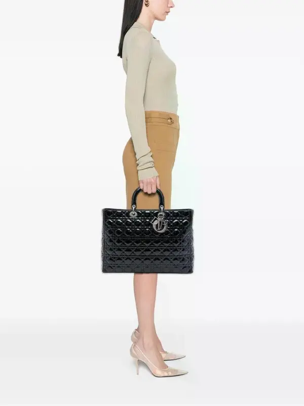 Dior Patent Cannage Lady Satchel