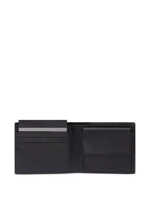 PIQUADRO Logo-plaque Leather Wallet