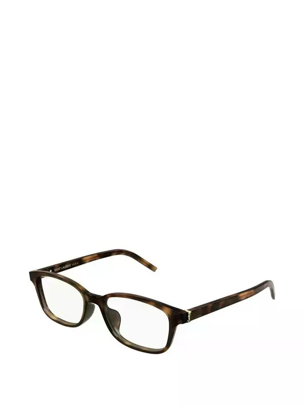 Saint Laurent Tortoiseshell Rectangle-frame Eyeglasses