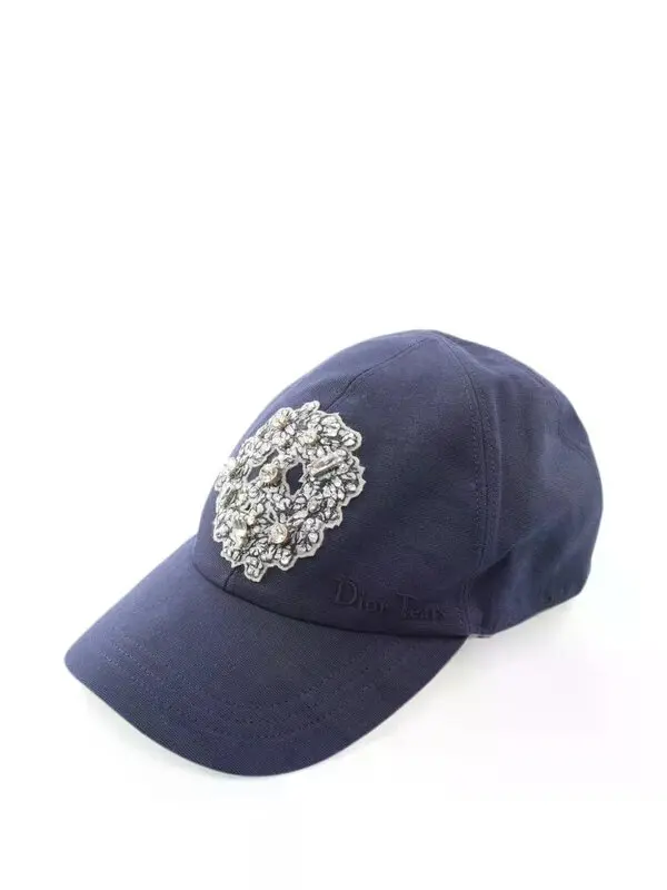 Dior Rhinestone Embellished Cap