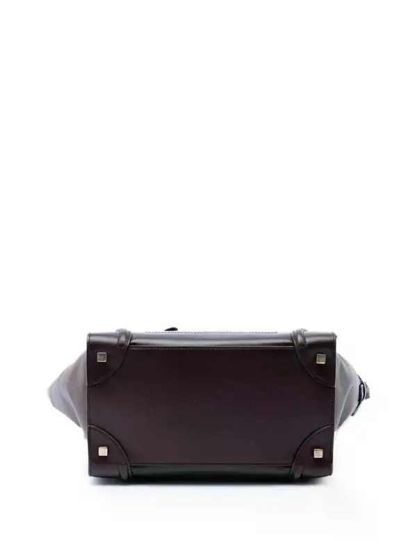 Celine Tricolor Calfskin Luggage Tote Bag - Red