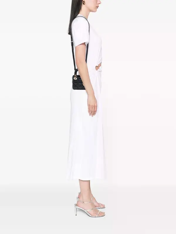 Dior Micro Lambskin Cannage Lady Satchel - Black