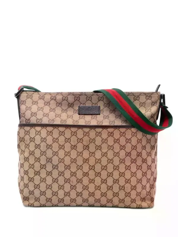 Gucci 2016-2026 Gg Canvas Web Crossbody Bag - Neutrals