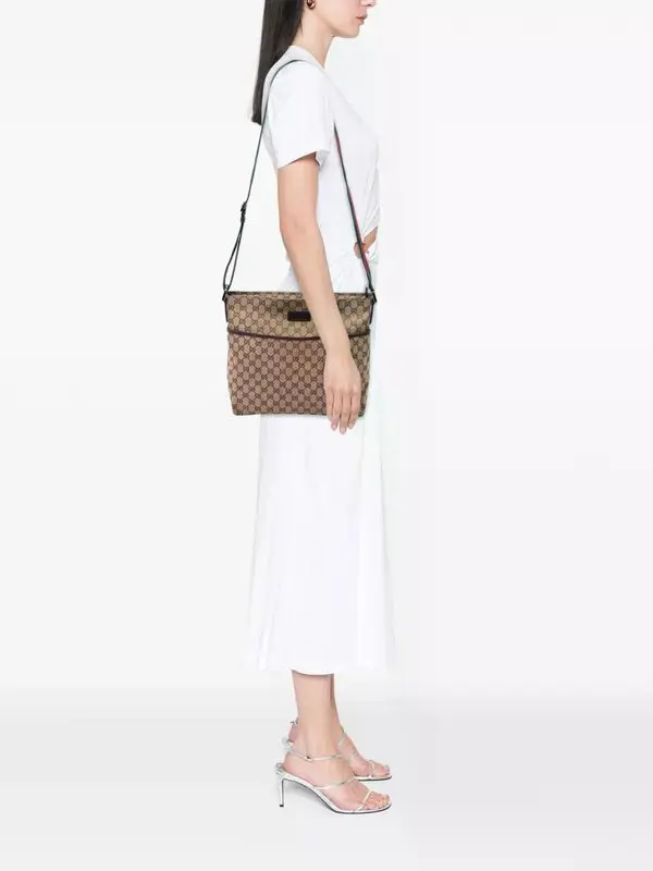 Gucci Gg Canvas Web Crossbody Bag