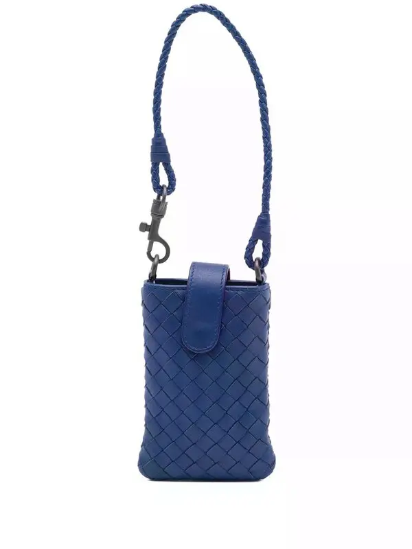 Bottega Veneta 2011 Nappa Intrecciato Pouch Phone Case - Blue