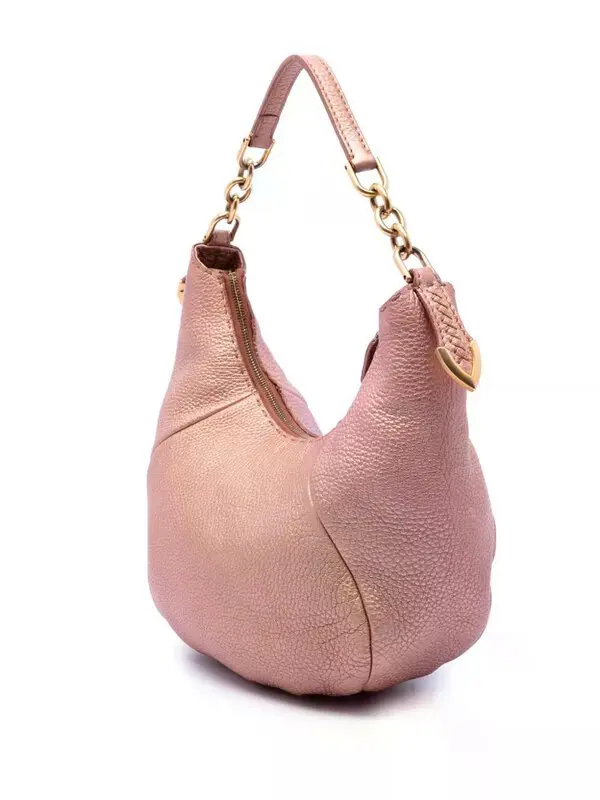 Fendi Selleria Metallic Pebbled Leather Shoulder Bag