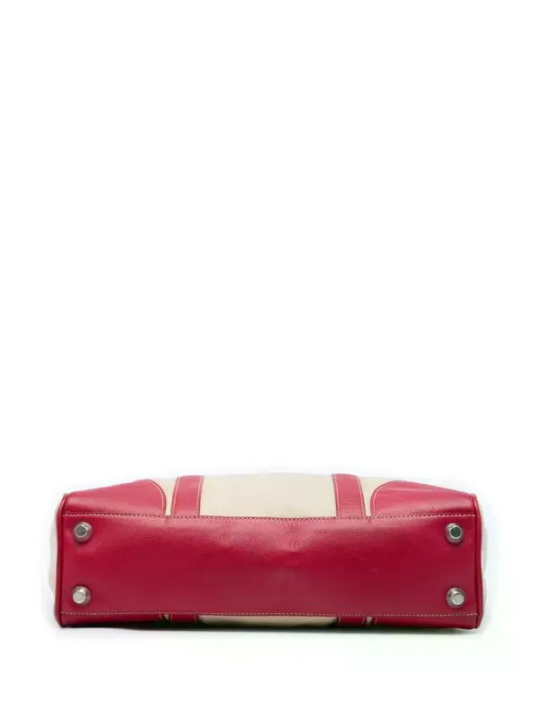 Prada Saffiano Trimmed Canvas Tote Bag