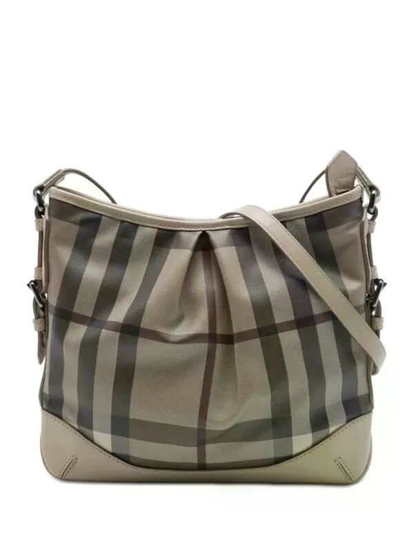 Burberry Smoke Check Coated Canvas Crossbody Bag