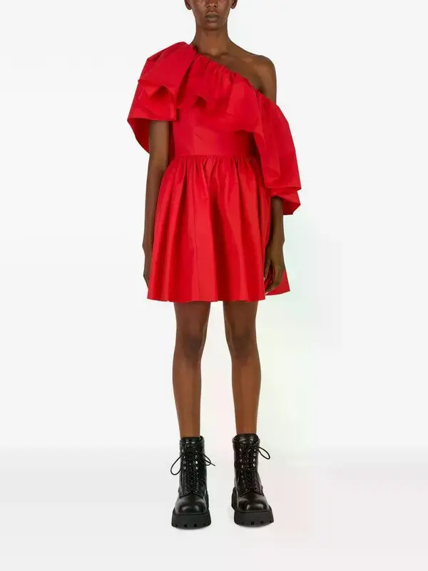 Alexander McQueen Off-shoulder Ruffled Minidress