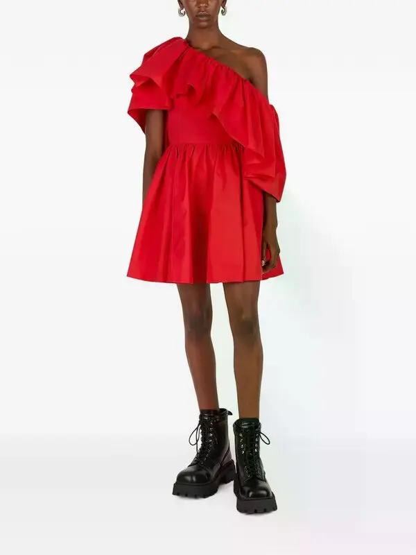 Alexander McQueen Off-shoulder Ruffled Minidress