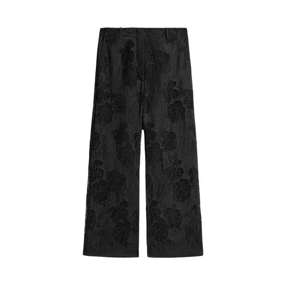 NOCTURNE Printed Relaxed Straight-leg Pants