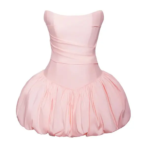 MISS CIRCLE NEW YORK Oletta Corset Strapless Mini Dress - Pink