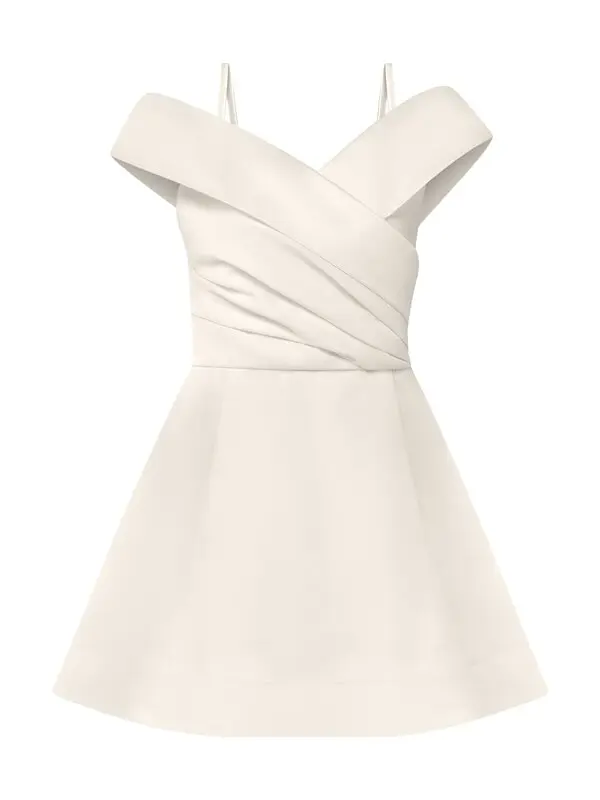 TIA DORRAINE Off-the-shoulder Flared Mini Dress