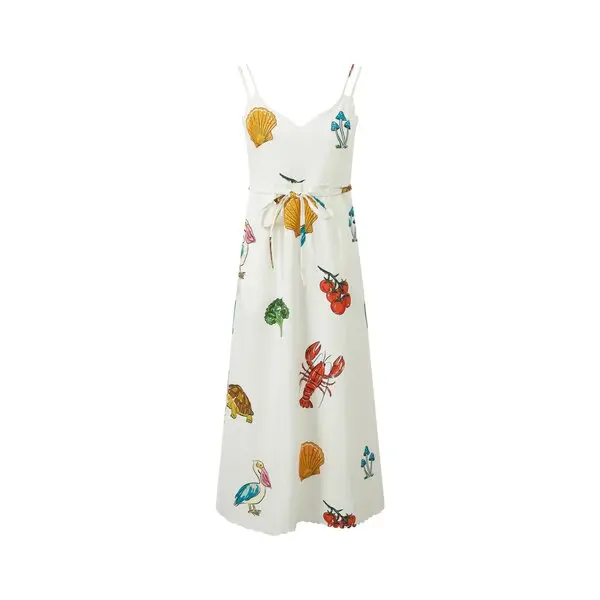 PECANPEPPERPELICAN Vhagar Sleeveless Maxi Dress - White