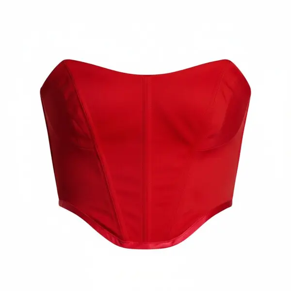 THE COOLGIRL NYC The Kiana Top In Canvas - Red