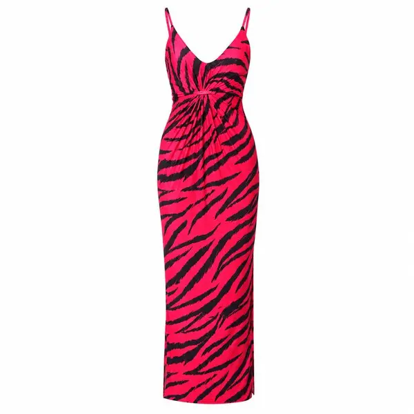 CHIARELLA Red Zebra Print Isidra Dress - Red/black