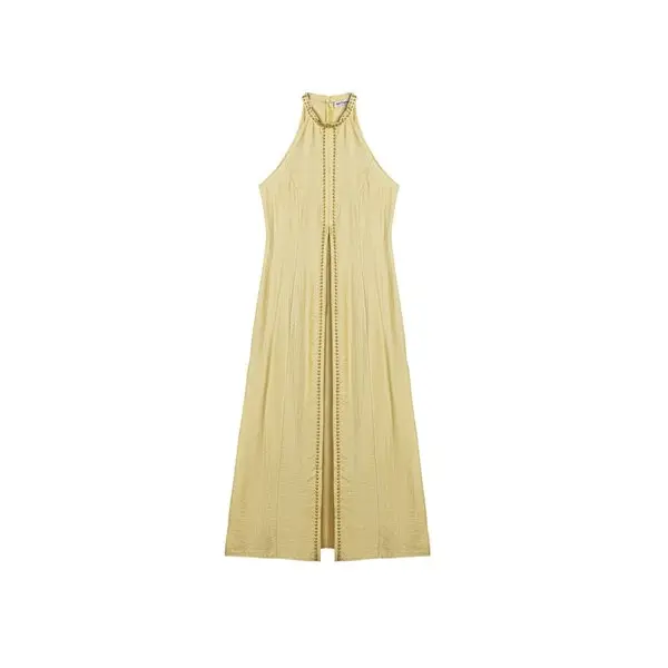 NOCTURNE Studded Halter Neck Tunic - Yellow