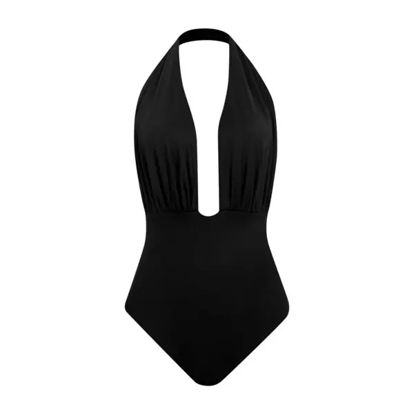 NUAJE NUAJE Rosalie Ruched One-piece Swimsuit - Black