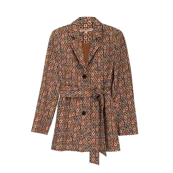 Dolores Promesas Manuela Geometric Print Blazer