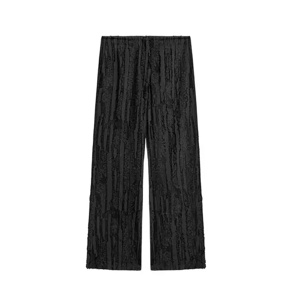 NOCTURNE Textured Relaxed-fit Pants
